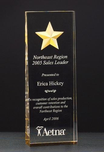Constellation Acrylic Award - with Etched Gold Star | My Site