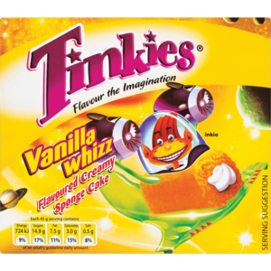 Tinkies Vanilla Whizz Flavoured Creamy Sponge Cake 6 Pack | Fastcart