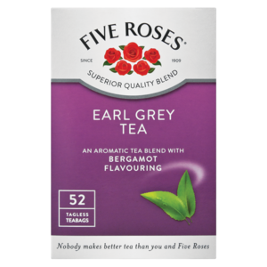 Five Roses Earl Grey Tea Flavoured Tagless Teabags 52 Pack | Fastcart