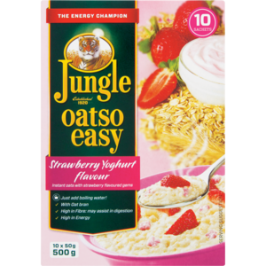 Jungle Oatso Easy Strawberry Yoghurt Flavoured Instant Oats 500g | Fastcart