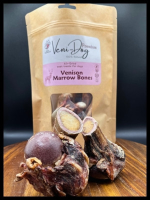 Venison Marrow Bones Twin-Pack 300g (approx) | Veni Dog