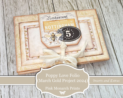 Poppy Love Folio GOLD project March 2024 | Pink Monarch Prints