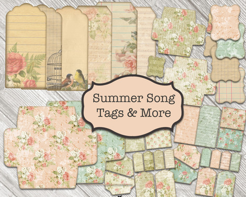 Summer Song Tags And More | Pink Monarch Prints