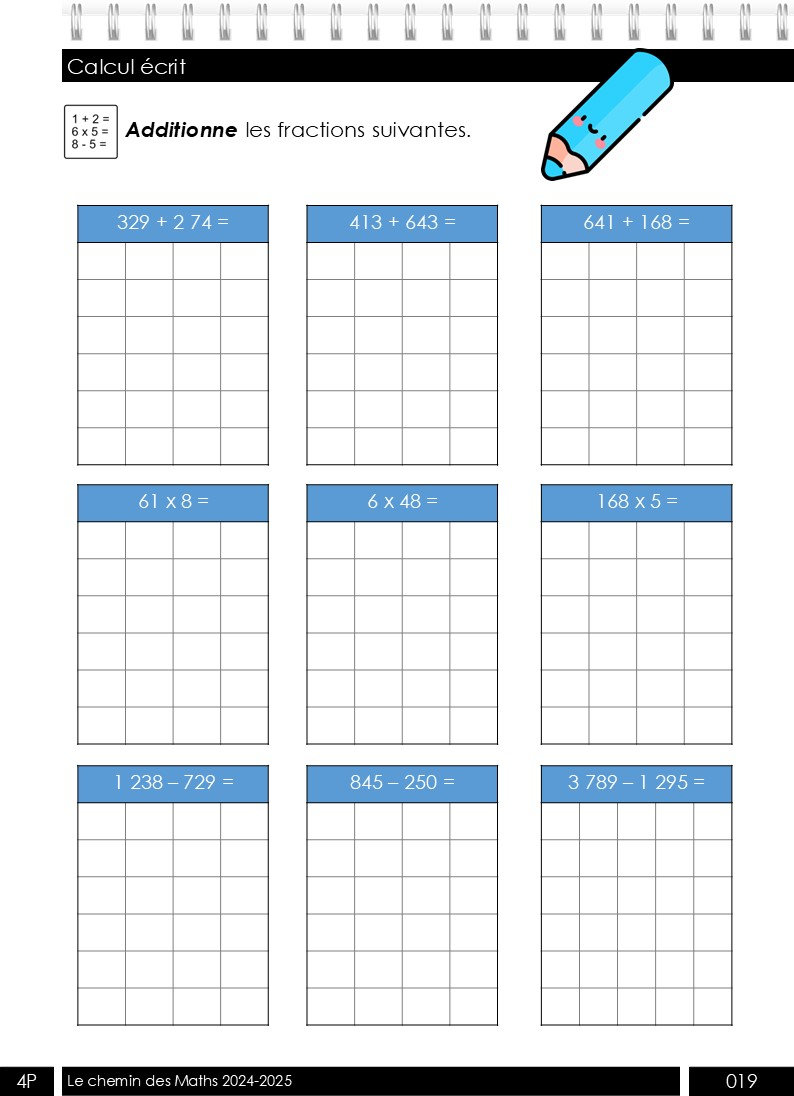 CALCUL ECRIT - ADDITION - MULTIPLICATION
