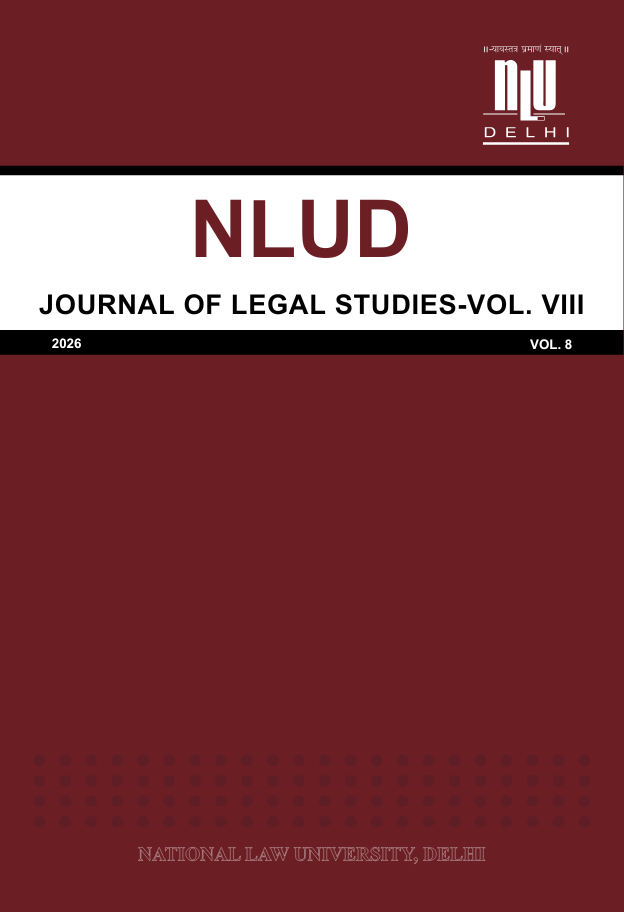 NLUD Journal of Legal Studies - Volume 8 | NLUD Journal of Legal Studies