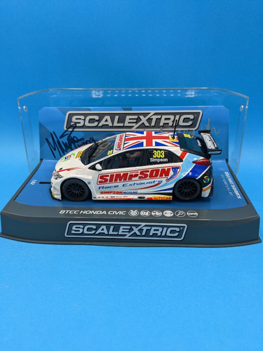 Scalextric C3915AE Autograph Honda Civic Type R Matt Simpson, mint ...