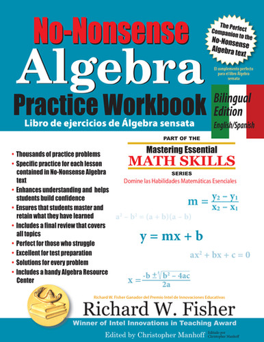 No-Nonsense Algebra Practice Workbook: Bilingual Edition, English ...