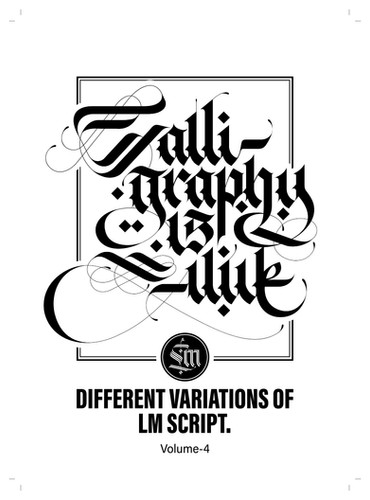 E-Workbook"CALLIGRAPHY IS ALIVE" DIFFERENT VARIATION SERIES OF (LM ...