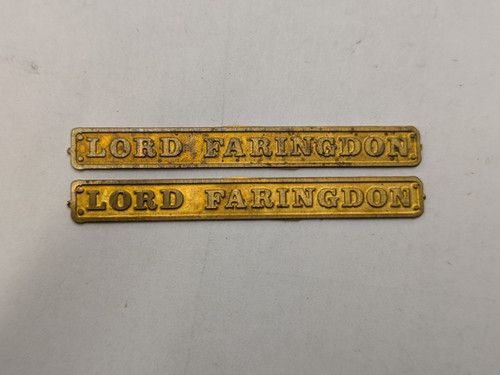 Nameplate Lord Faringdon | BARRETT STEAM MODELS