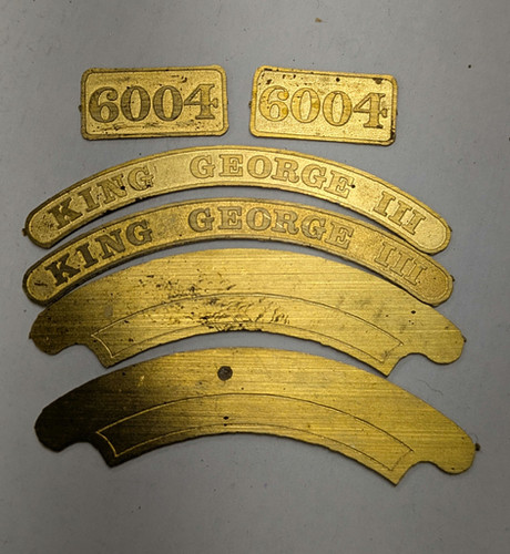 Nameplates King George III | BARRETT STEAM MODELS