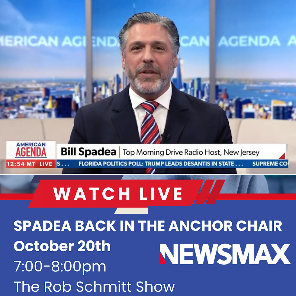 Spadea Back in the Anchor Chair: Newsmax/The Rob Schmitt Show | Bill Spadea
