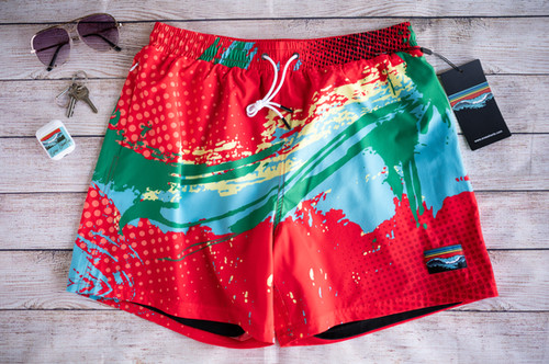 Red Rush 5" lined short
