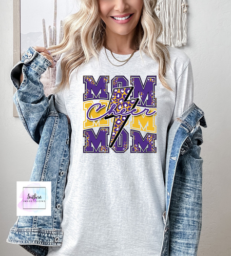 Purple/Gold Cheer Mom | Southern Impressions