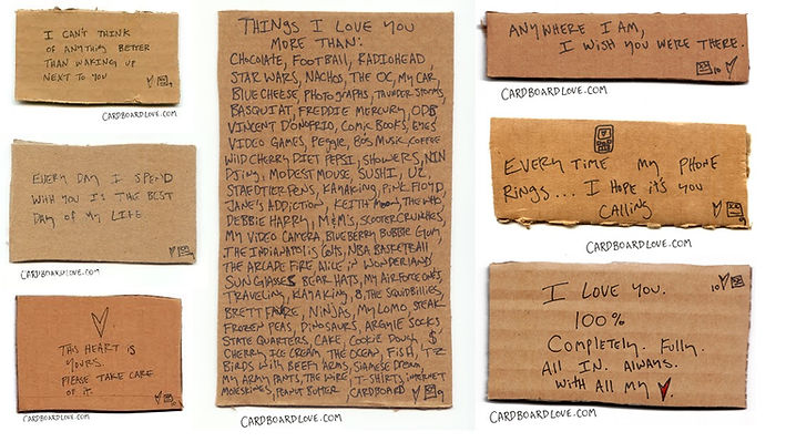 Cardboard messages