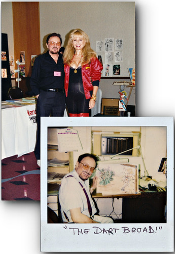 Eric Stanton and a "Dart Broad" (2 original photographs, 1980s ...