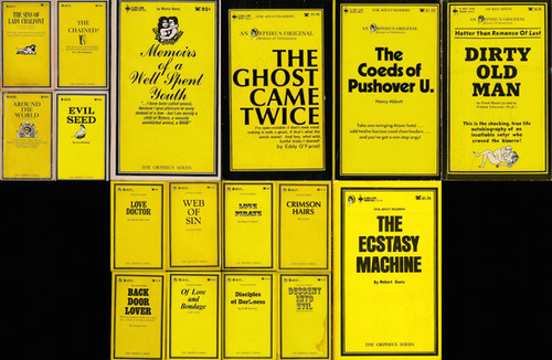 Bee-Line Book: Orpheus Original series (17 vintage adult paperbacks ...