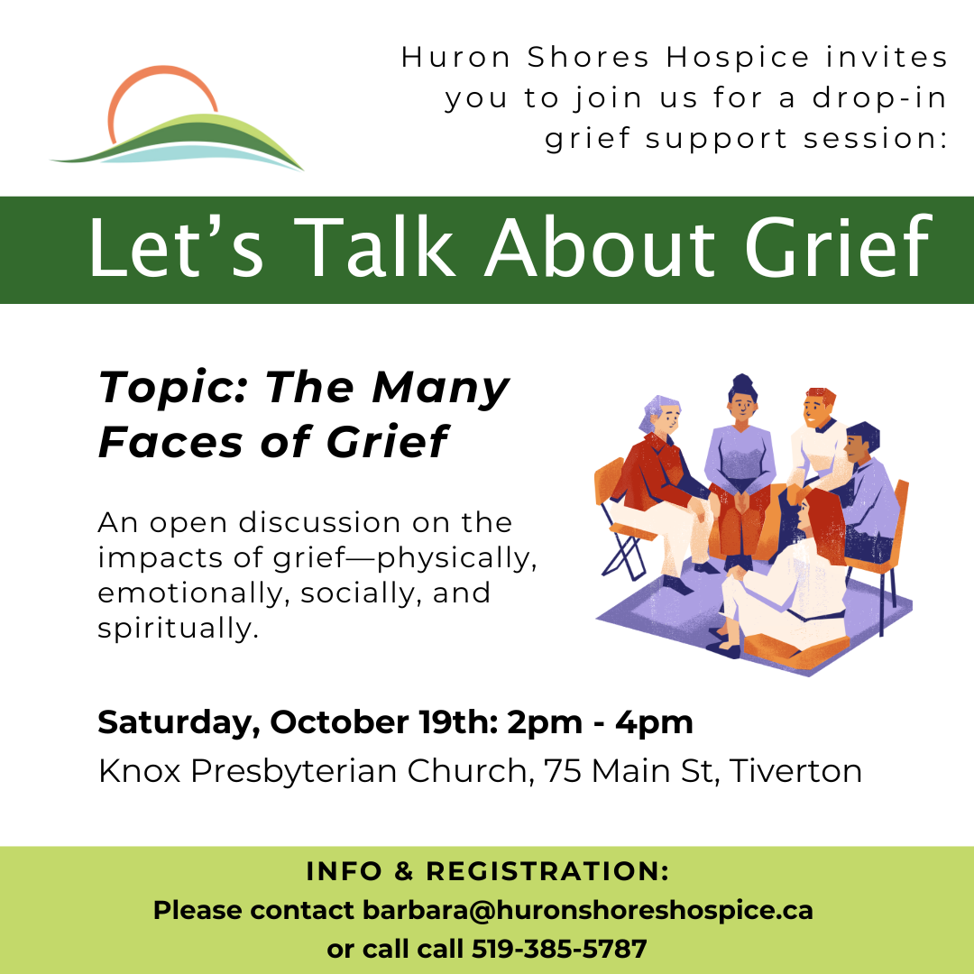 Let’s Talk About Grief: The Many Faces of Grief | Huron Shores Hospice