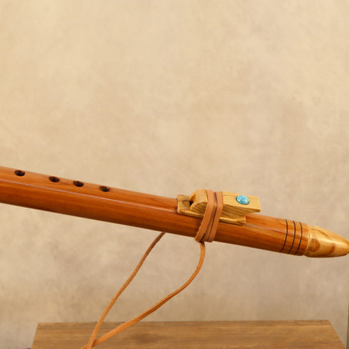 Mid B Native style Spirit Journey flute with fire element wrapping | mysite
