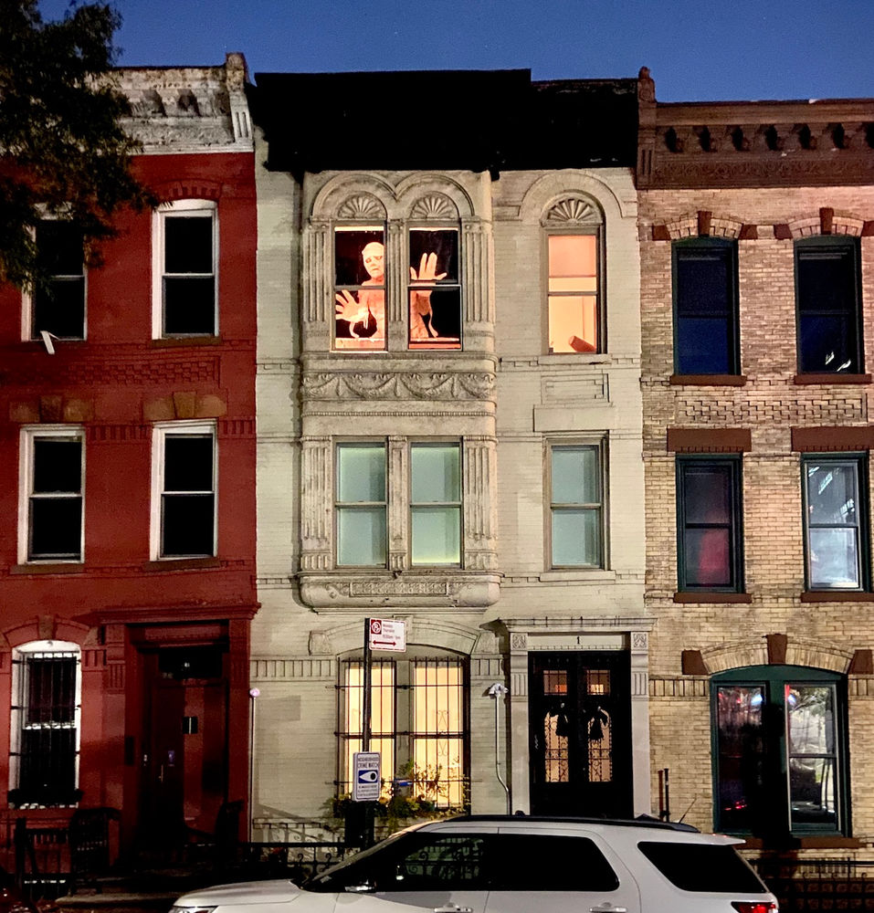 This beautiful Harlem street always has the best Halloween decorations