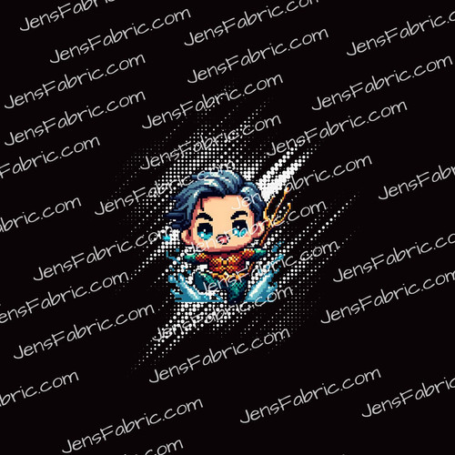 R35 8 Bit Heros: Aquaman Panel | Jen's Fabric