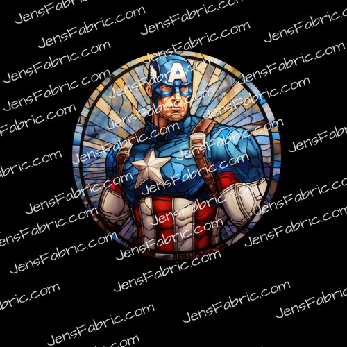 R29 Stained Glass Marvel: captain america panel | Jen's Fabric