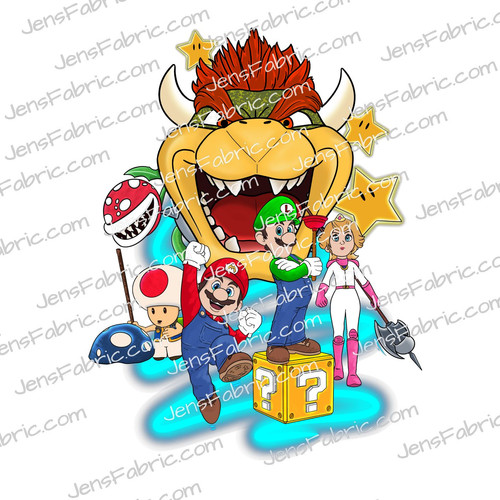 Bowser Star Panel | Jen's Fabric