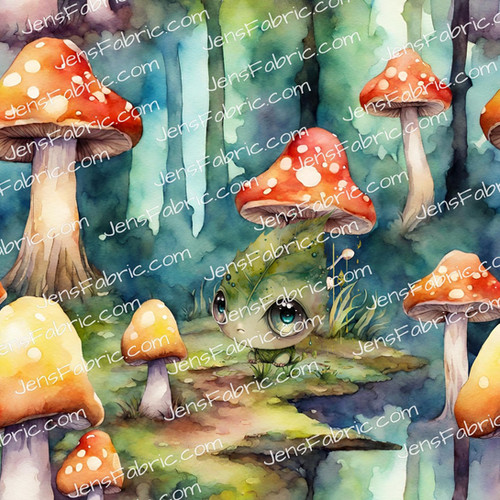 Magical Creatures: Leaf Guy in the mushrooms | Jen's Fabric