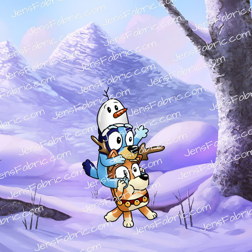 R14 Bluey Dress Up: olaf and sven panel | Jen's Fabric