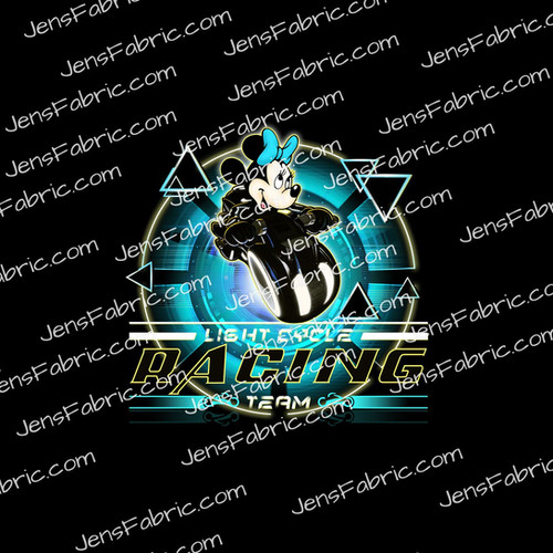 Tron Minnie Racing Panel | Jen's Fabric