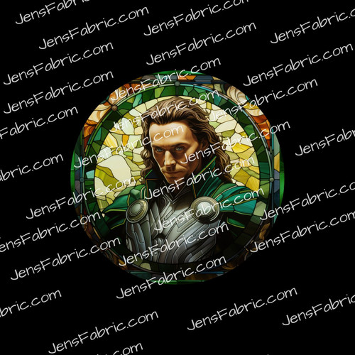R29 Stained Glass Marvel: Loki panel | Jen's Fabric