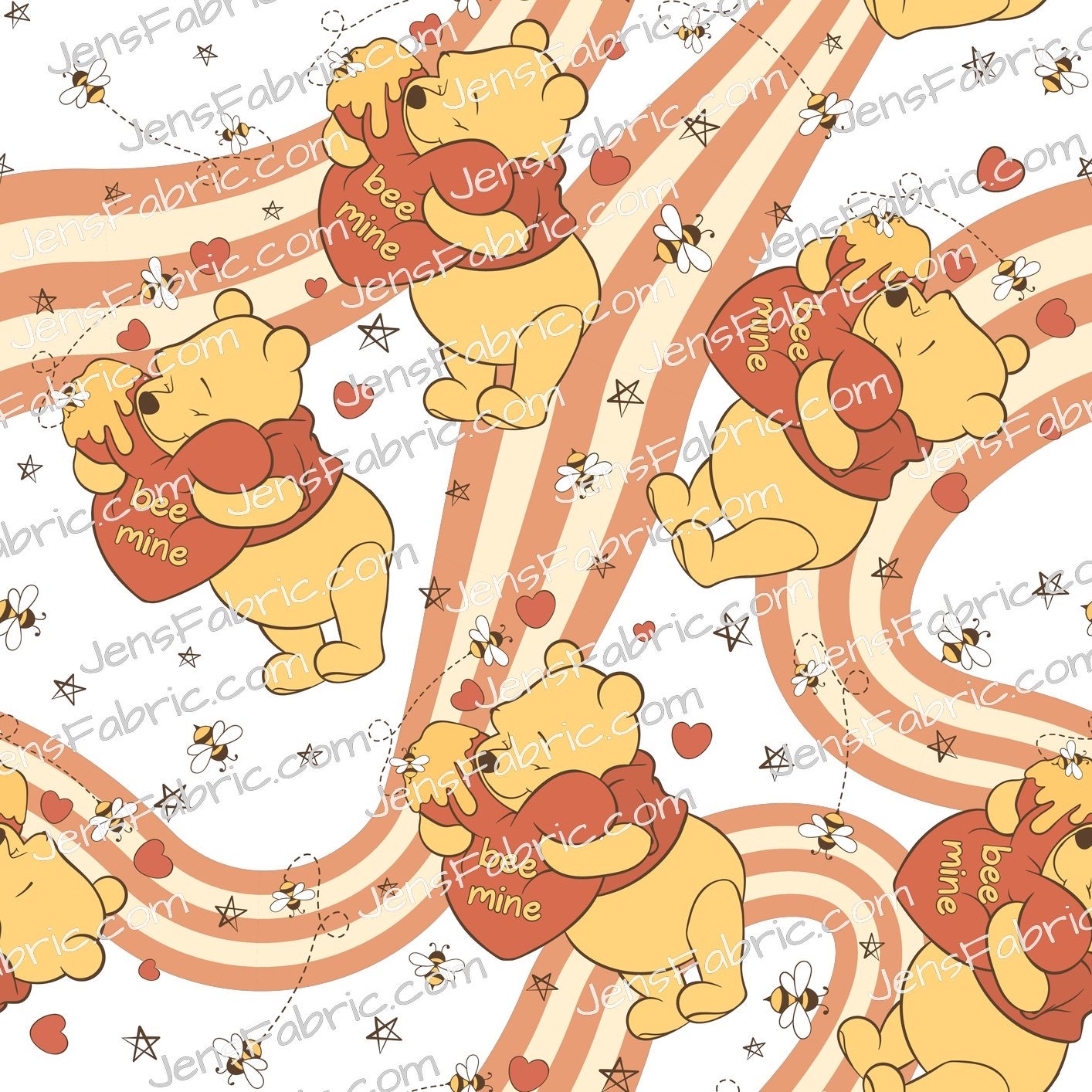 Bee Mine Winnie the Pooh Heart Hug Toss | Jen's Fabric