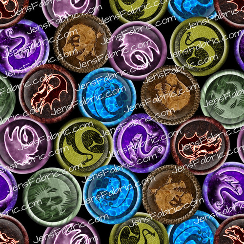 R33 Epic Universe Isle of Berk: dragon symbol stack | Jen's Fabric