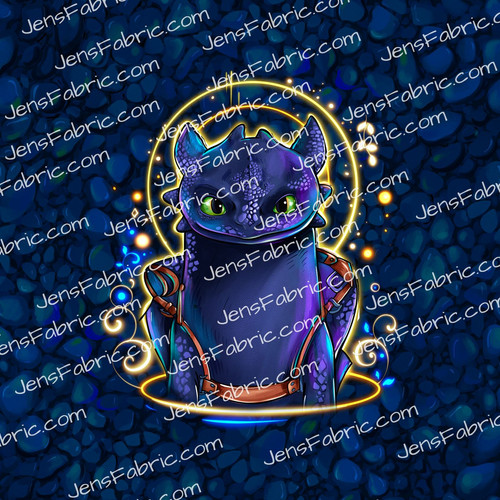 Magical Motif HHTYD: Toothless Panel 6 | Jen's Fabric