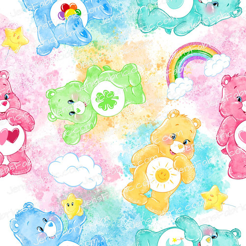 Care Bears on Rainbow Clouds | Jen's Fabric