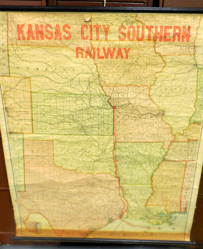 Kansas City Southern vintage railroad map | Diversified Antiques