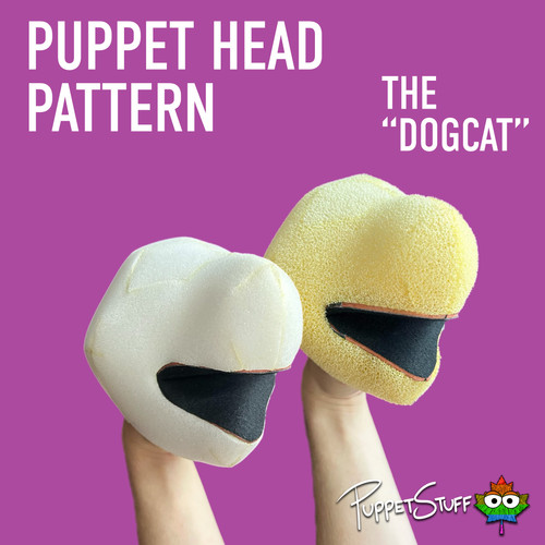 The "DogCat" Foam Puppet Head Pattern PDF | Puppet Stuff Canada