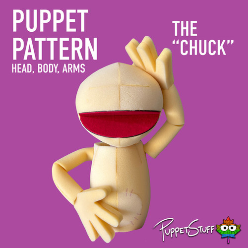 The "Chuck" Foam Puppet Head, Body & Arm Patterns PDF | Puppet Stuff Canada