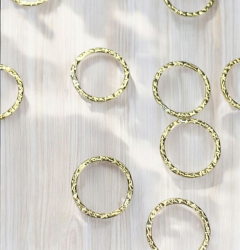 14k Gold Filled Hammered Hoop | Permanent Jewelry Ca