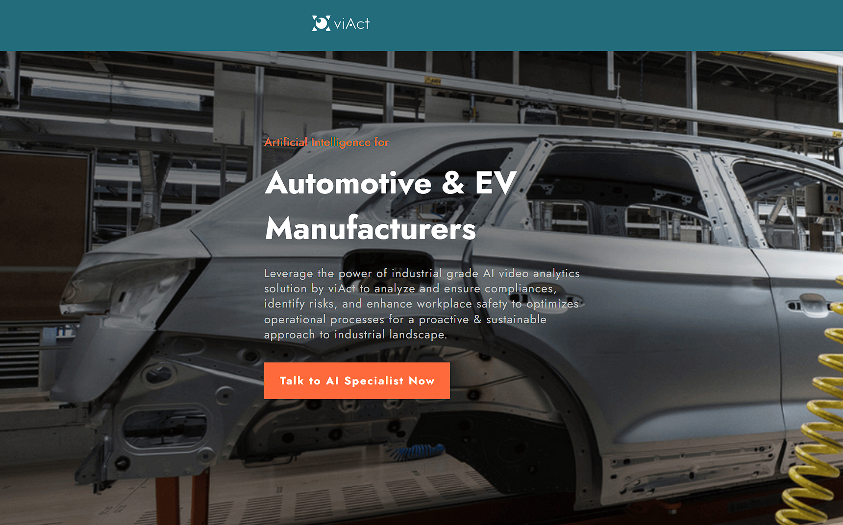AI Video Analytics Solutions by viAct for Automotive & EV Industry | AI for Car Manufacturing ...