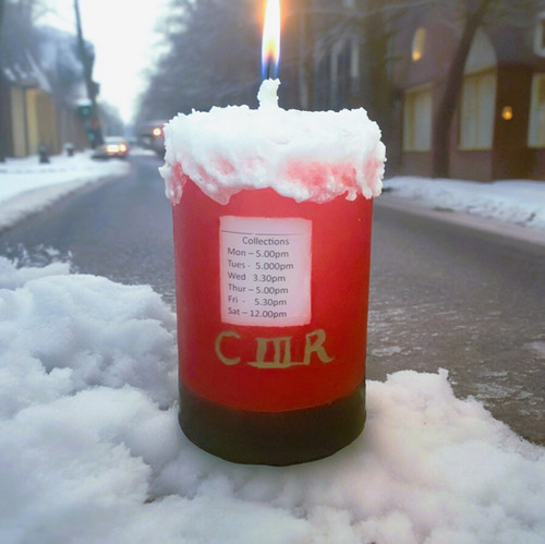 Christmas pillar box candle | White Rose Candles