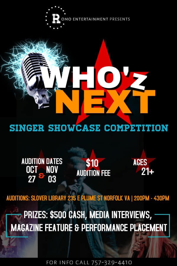 ROMO Entertainment presents...... WHOz NEXT, Singers talent Competition ...