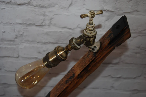 Barrel stave tap lamp | Barrels & BespOak