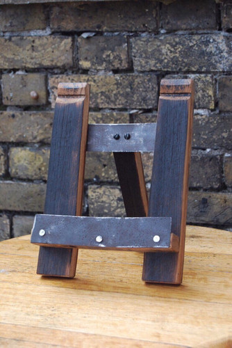 Whisky Barrel Stave cookbook & tablet stand | Barrels & BespOak