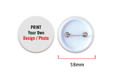 58mm Button Badge with pin | artserve-gifts