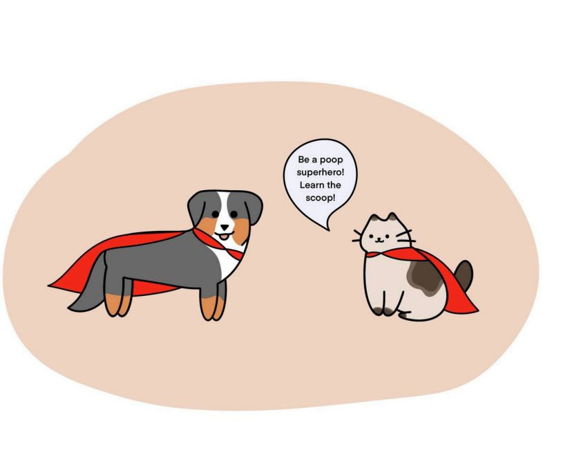 Cartoon critters share the message