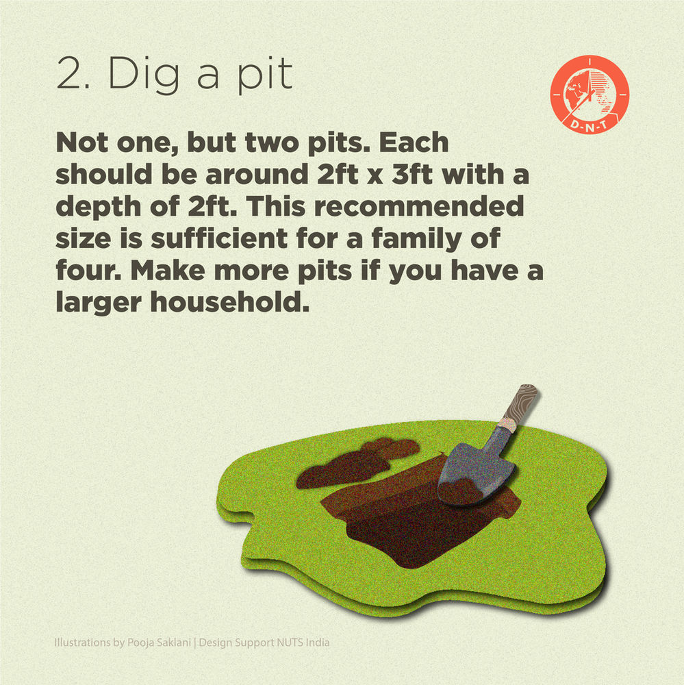 Make compost at home with pit composting!