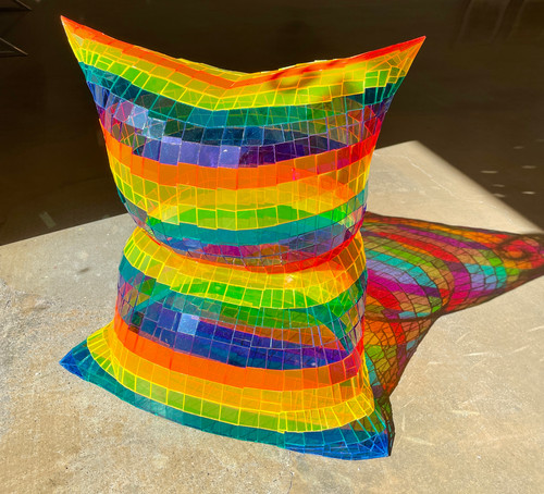 Rainbow Glass Pillow (Large) | Rubine Red Gallery