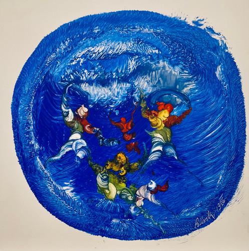 Blue Face | Rubine Red Gallery