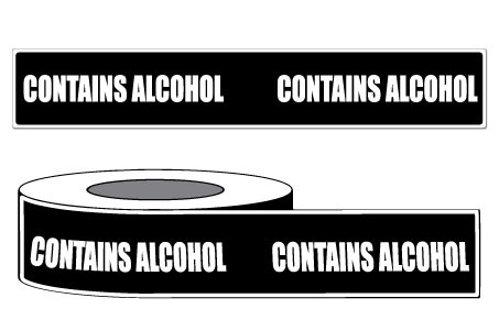 CONTAINS ALCOHOL STICKERS - Black | StickerShop.com
