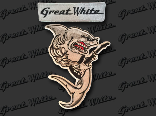 Great White Large Embroidered Back Patch w/Logo | Greatwhite